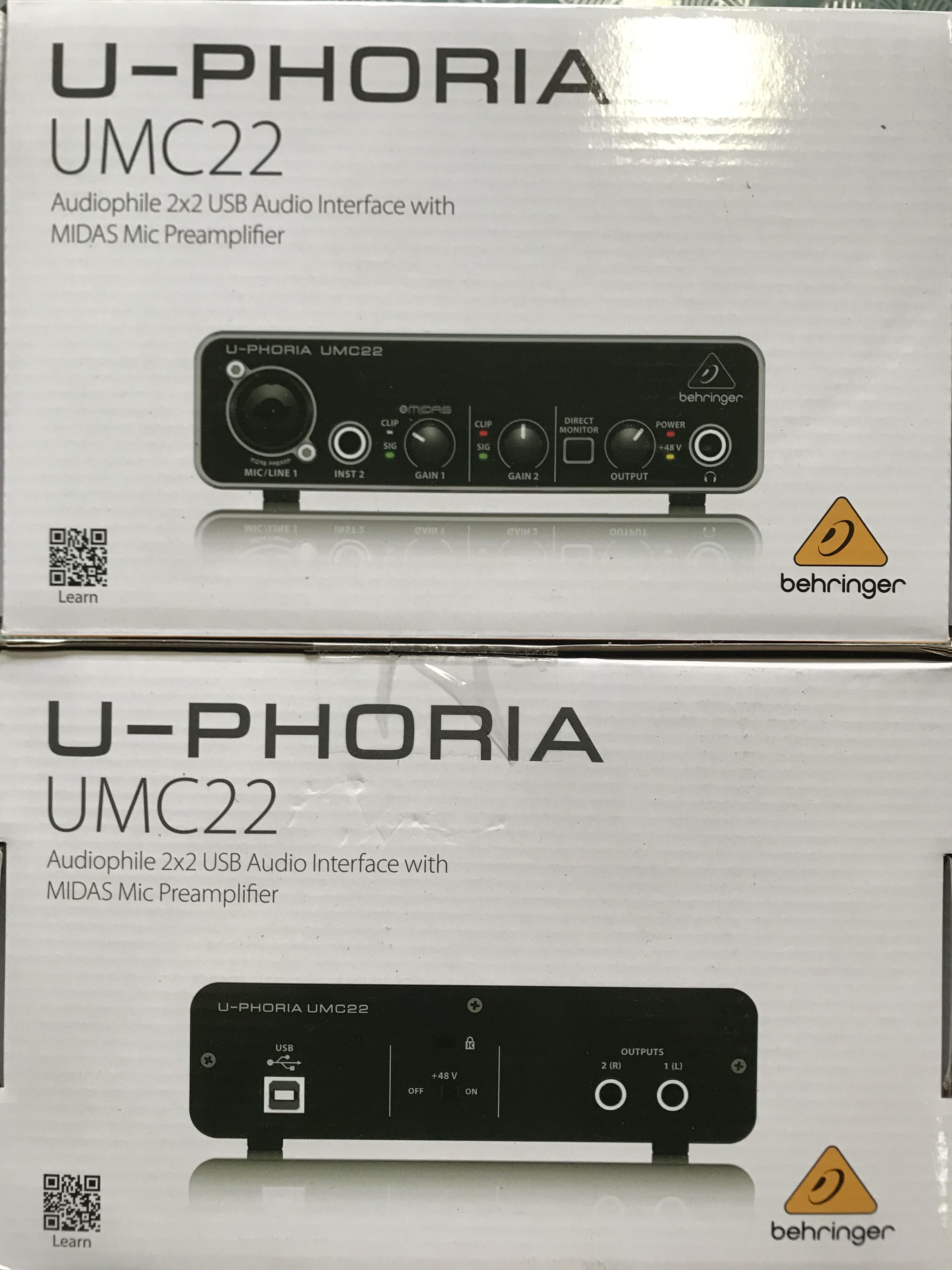 Behringer U Phoria Umc22 Usb Audio Interface Geserevery